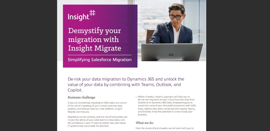 Dynamics 365 migration with Insight | Insight UK